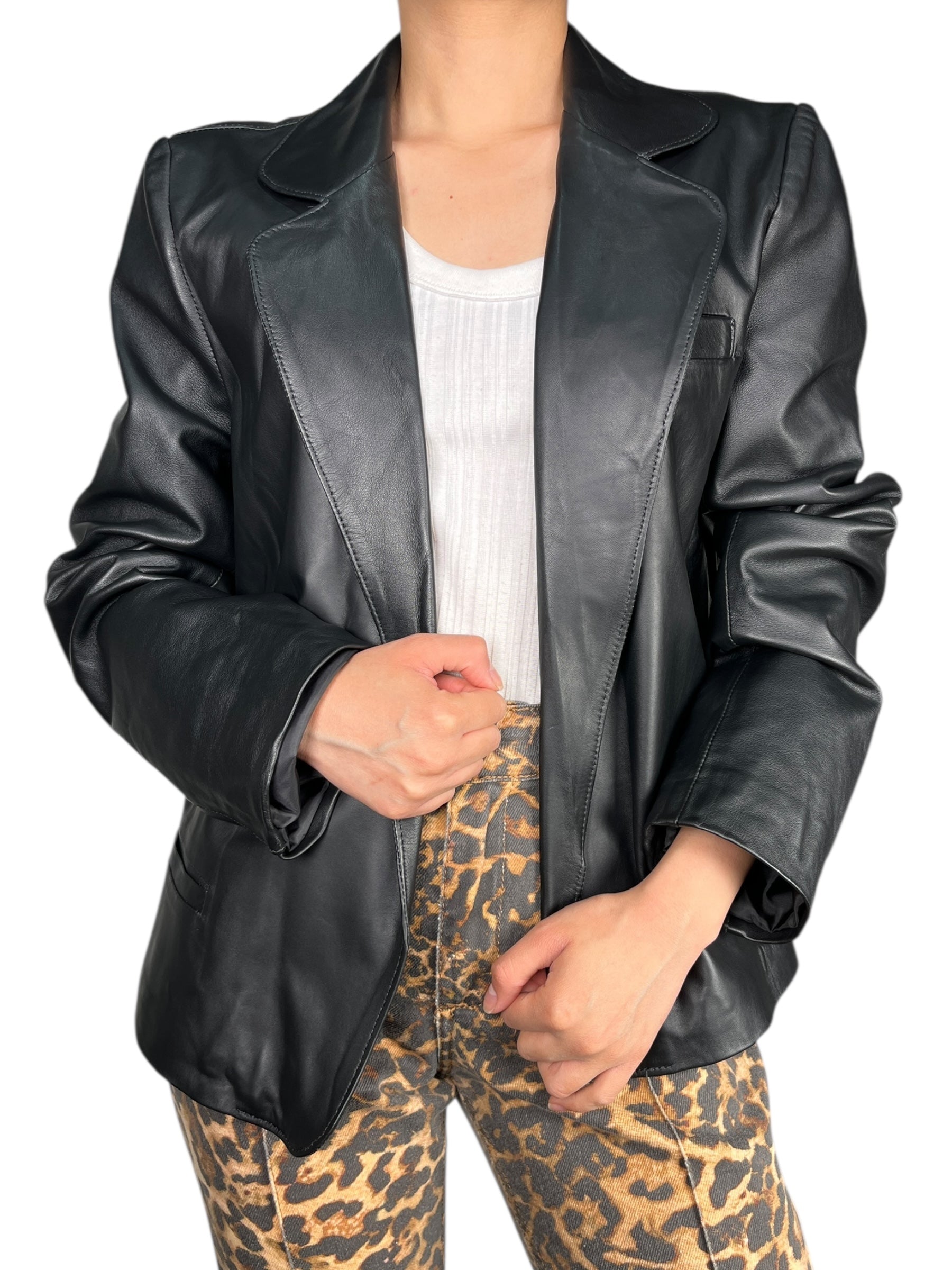 Blazer Cuero - FERNANDA MACAN – Market People