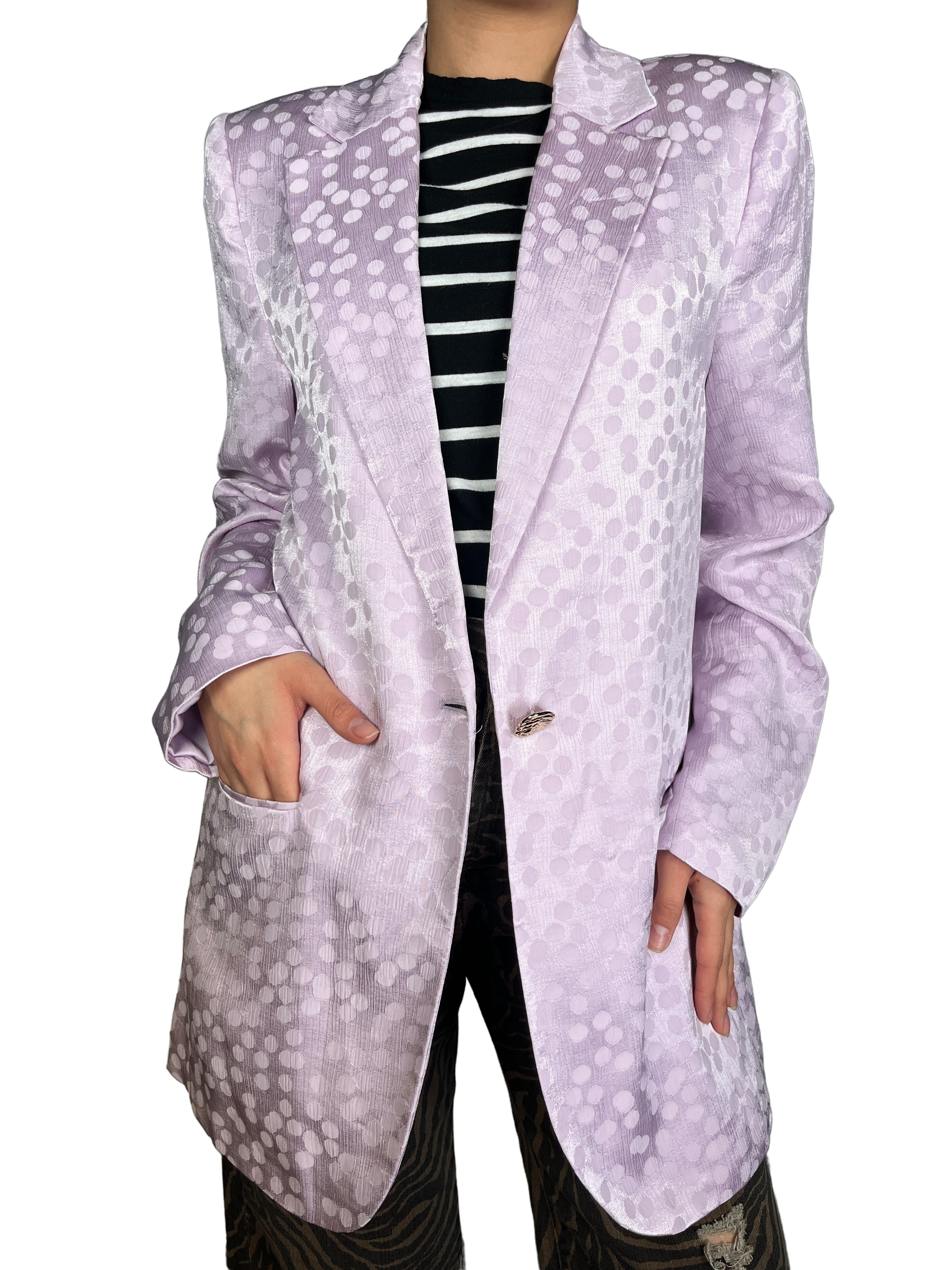 Blazer Rosa Palo Satinado - MANGO – Market People