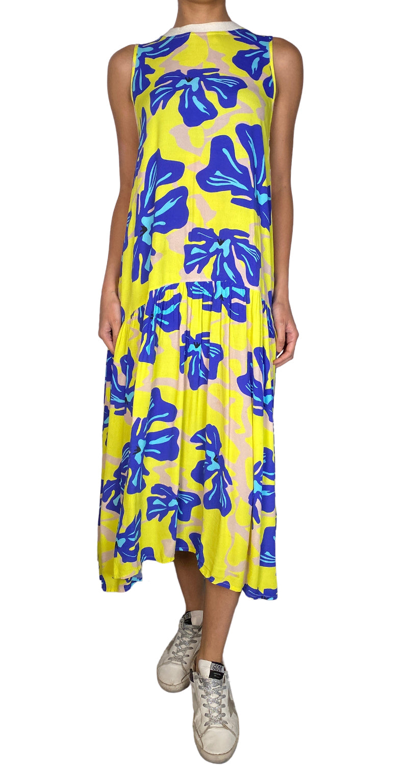 Vestido Flores Azules - JAZMIN CHEBAR – Market People