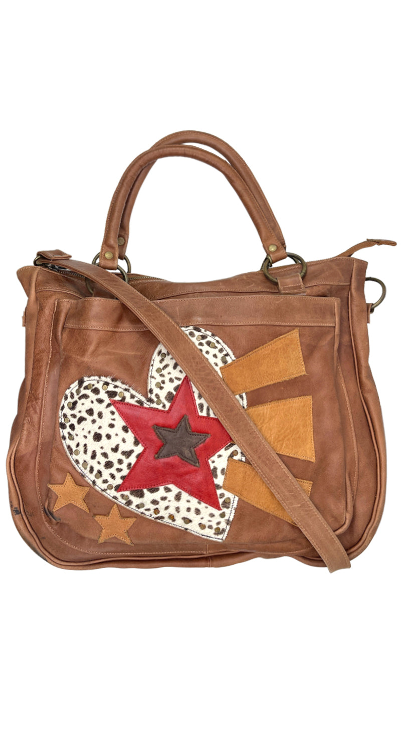 Bolso Café Diseño Corazón - VINTAGE – Market People