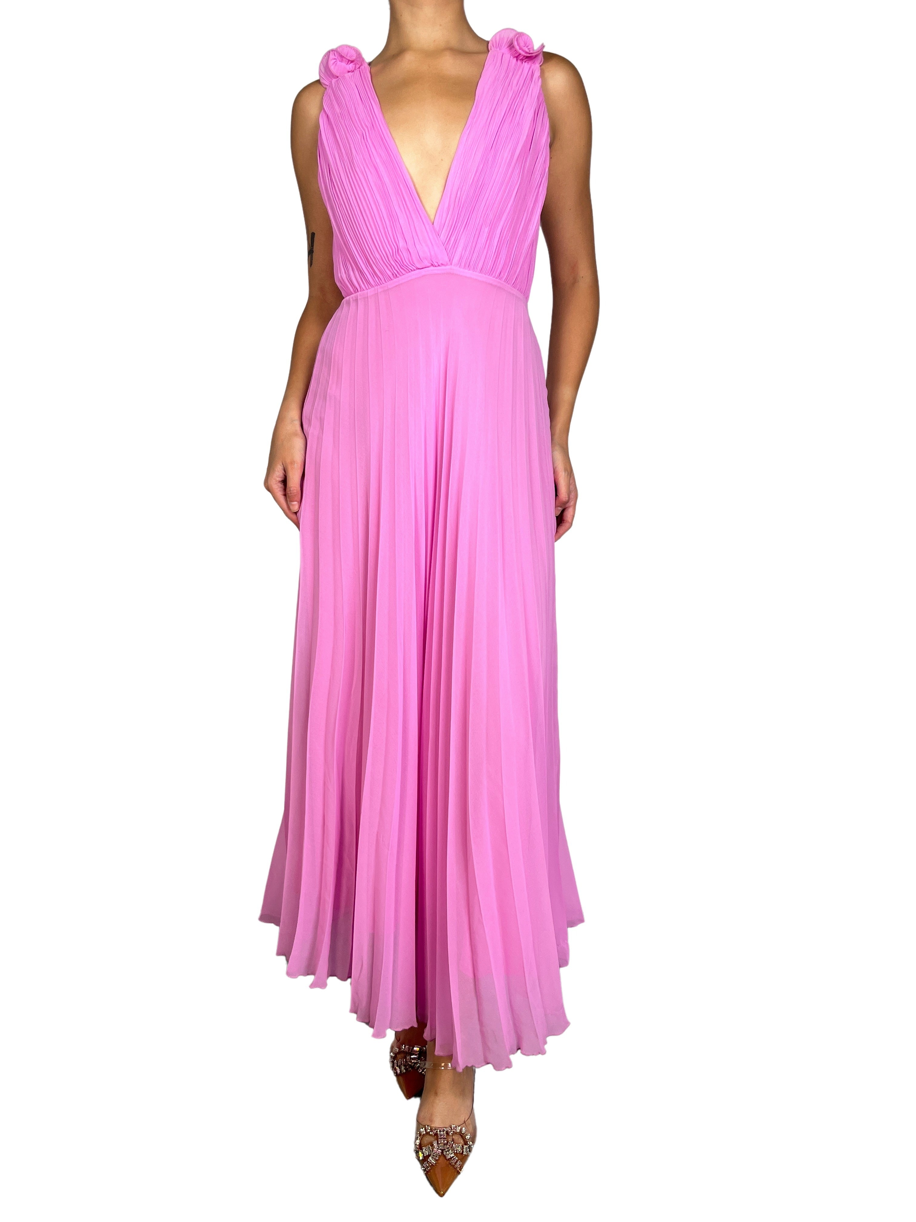 Vestido Rosa Plisado - ZARA – Market People