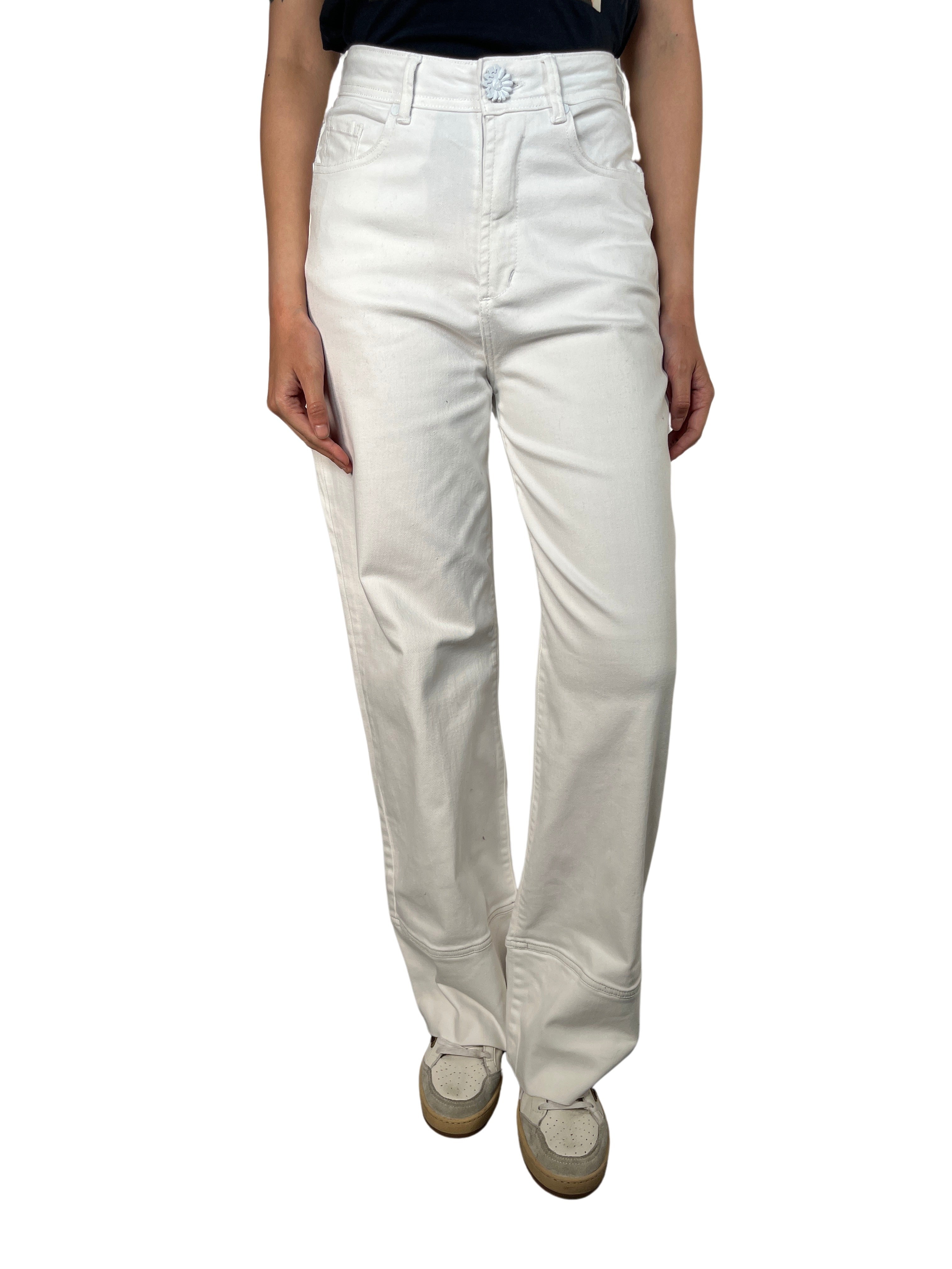 Jeans Roses White - JAZMIN CHEBAR – Market People