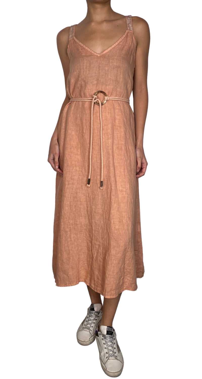 Vestido Lino Cinturón - MAGMA – Market People