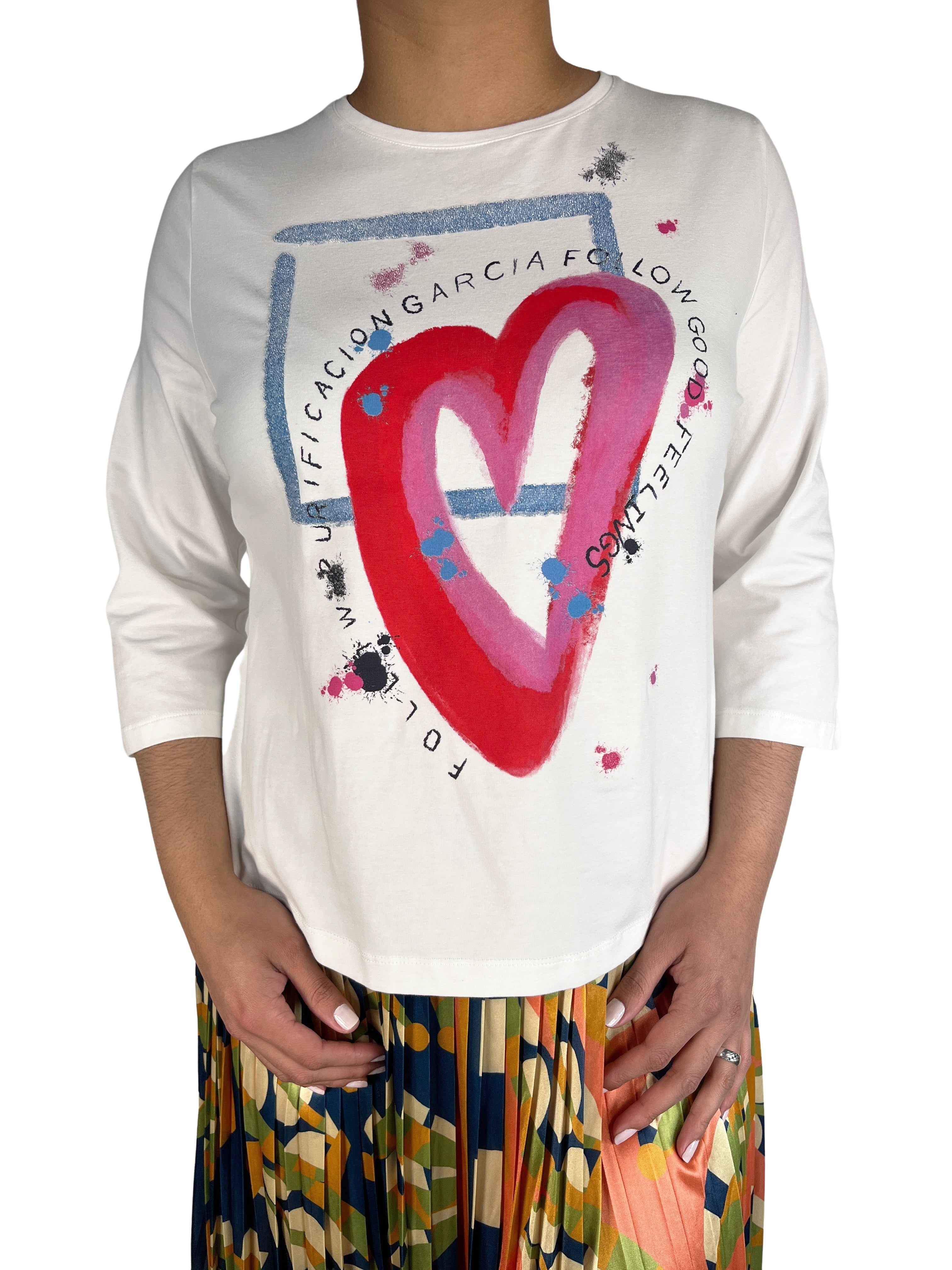 Polera Corazón Plus Size - PURIFICACIÓN GARCÍA – Market People